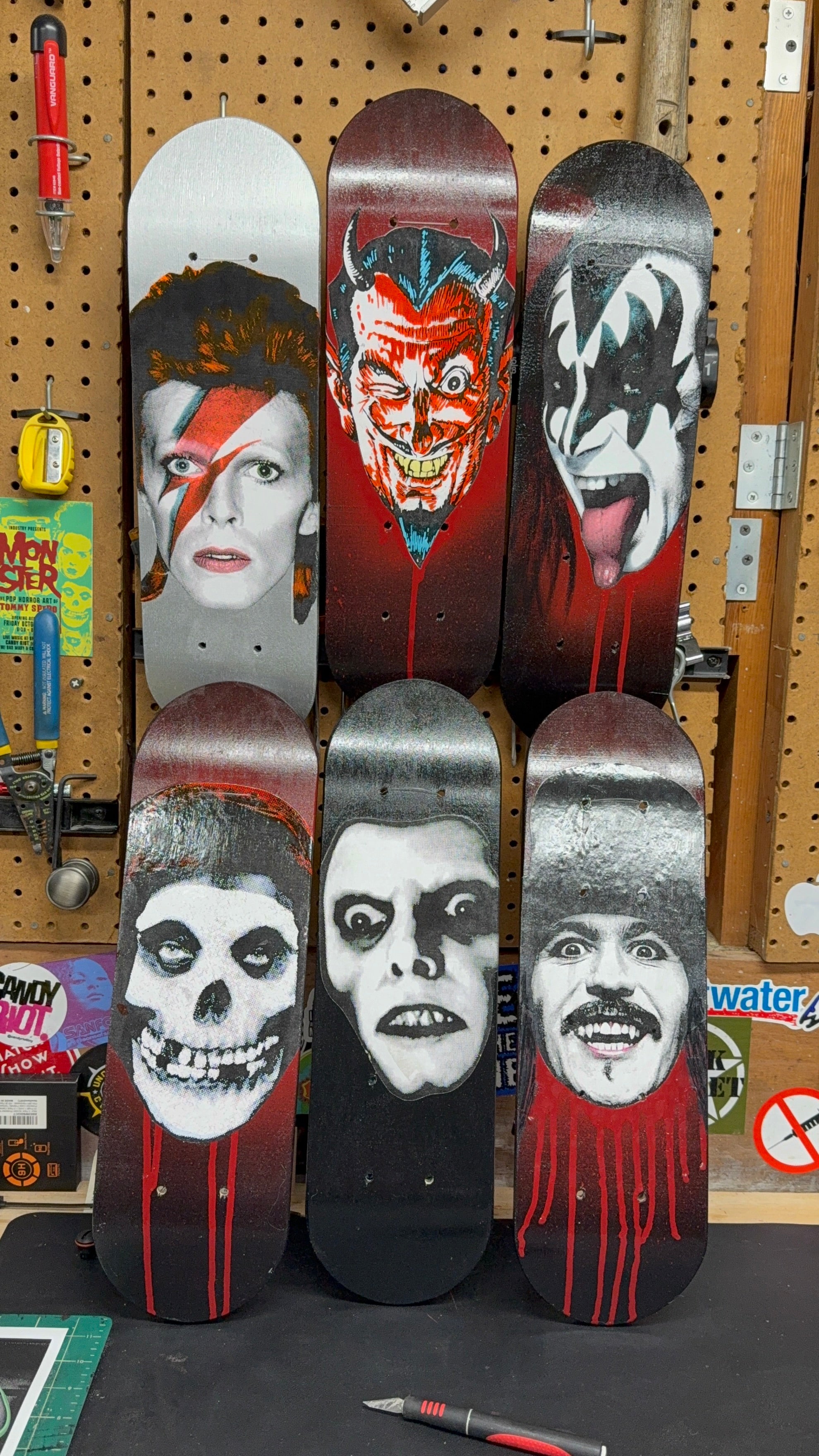 Original Art - Mixed Media Mini Skate Decks – Bowman & Butcher